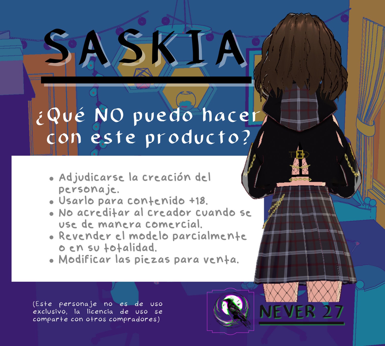 Modelo original 3D vrm personalizado SASKIA. - Etsy México