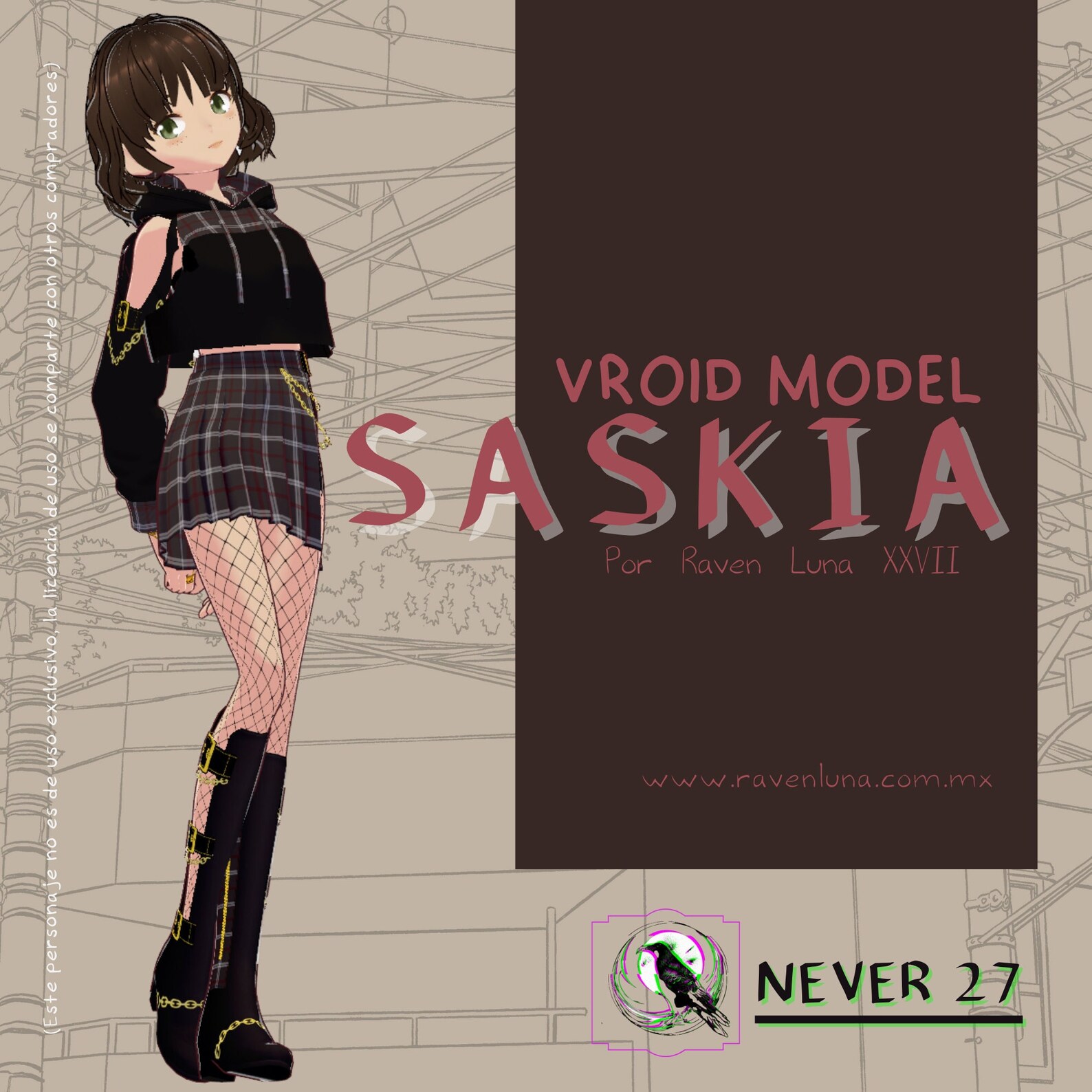 Modelo original 3D vrm personalizado SASKIA. - Etsy México