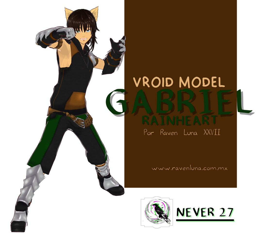 Original Custom 3D Vrm Model GABRIEL RAINHEART . - Etsy