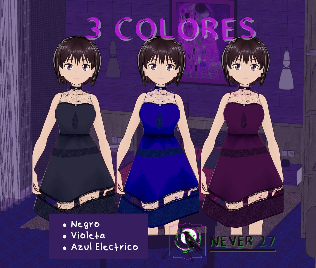 Outfit for Vroid LACE DRESS - Etsy