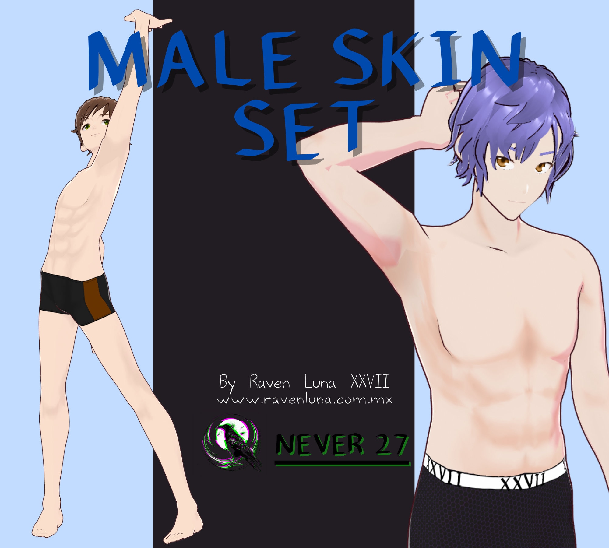 Vroid Skin =.= Male Skin Set =.= - Etsy