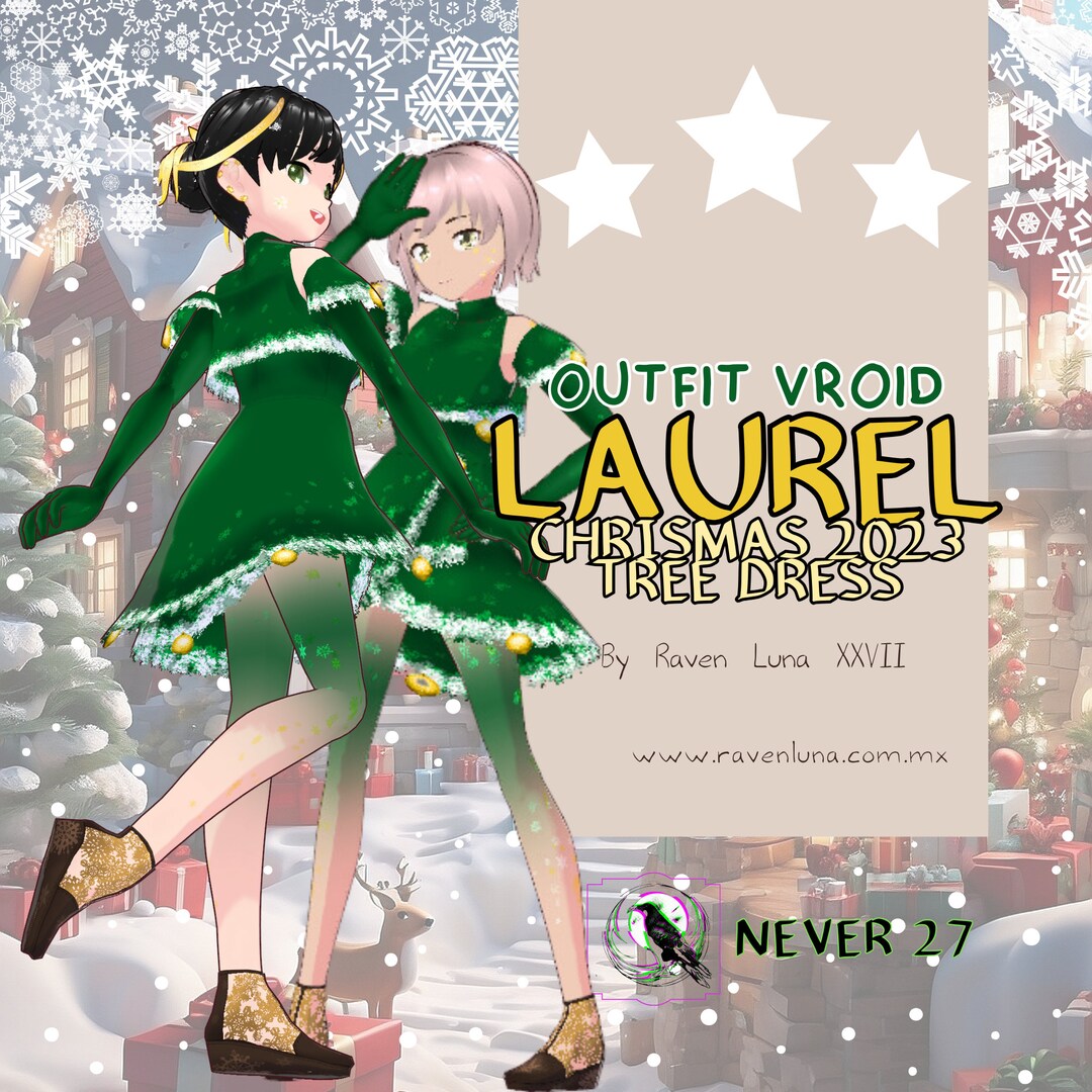 Vroid Outfit == LAUREL 2023 OUTFIT Christmas Tree == - Etsy