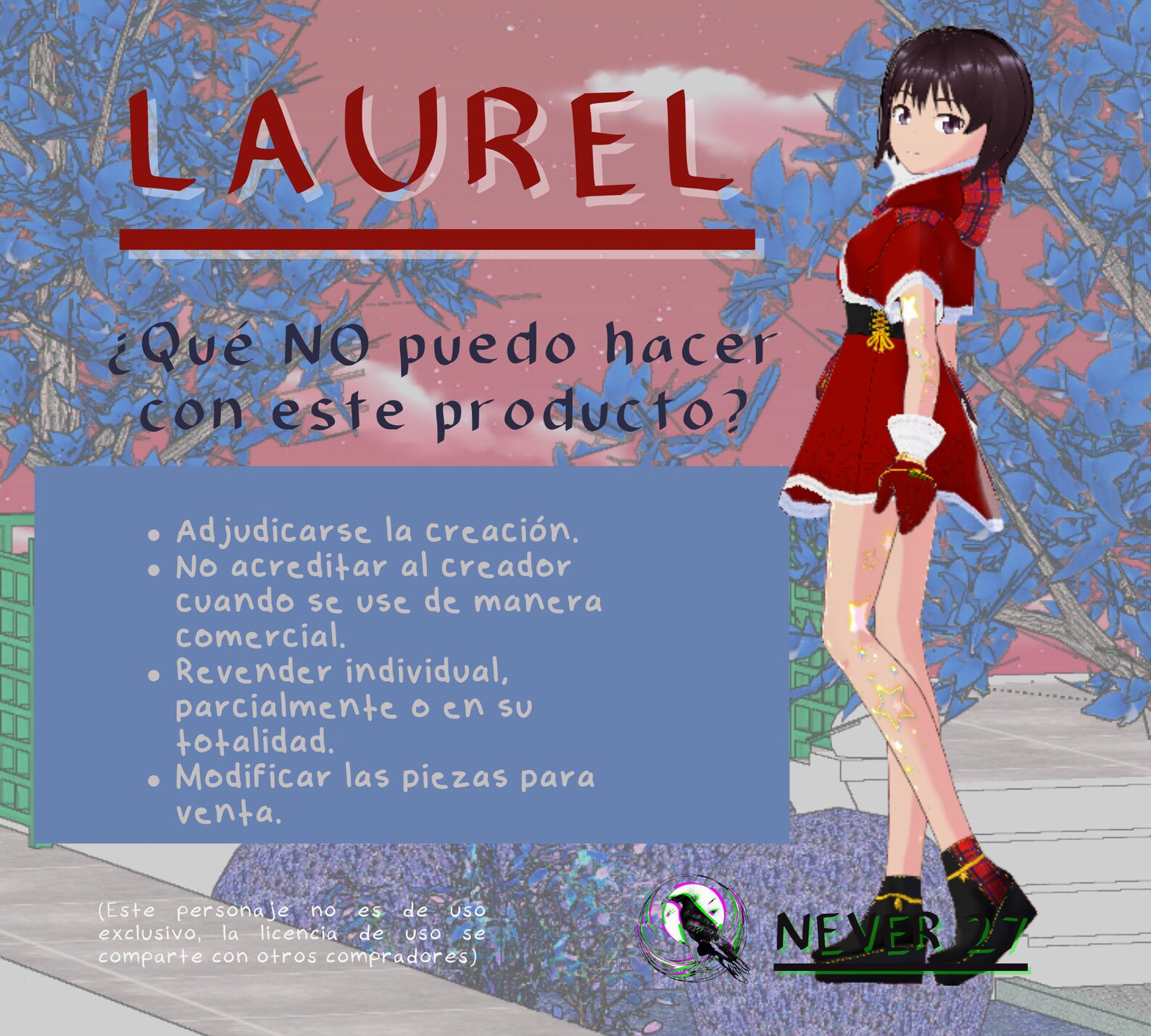 Outfit for Vroid == LAUREL CHRISMAS OUTFIT == - Etsy