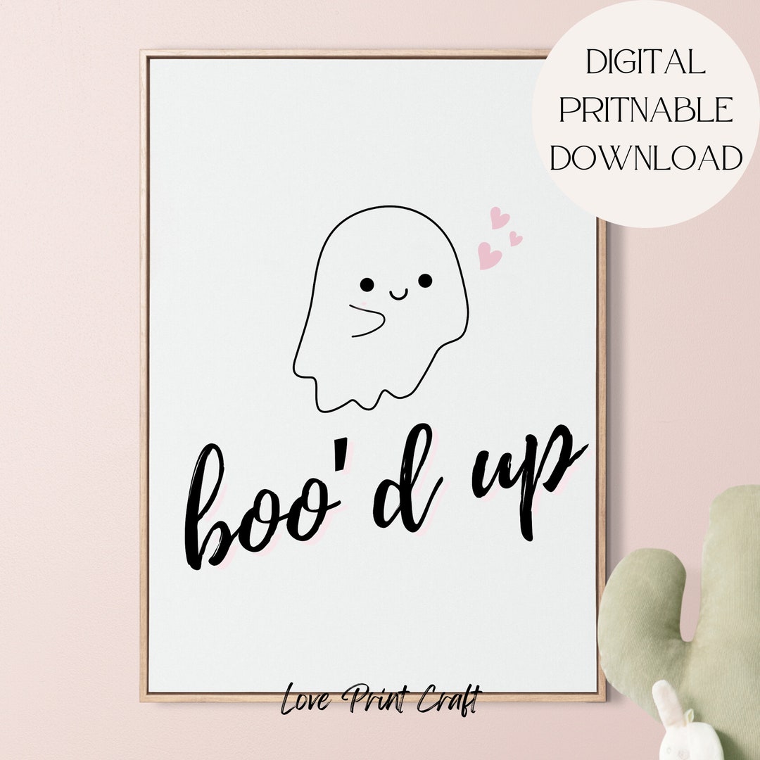 Cute Ghost Halloween Printable DIGITAL DOWNLOAD Cute Spooky - Etsy