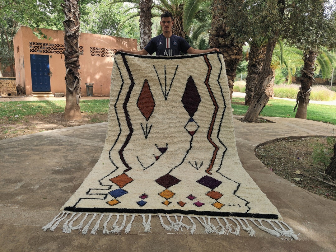 Large Moroccan Rug, Moroccan Azilal Rug, Moroccan Beni Ourain Rug ...
