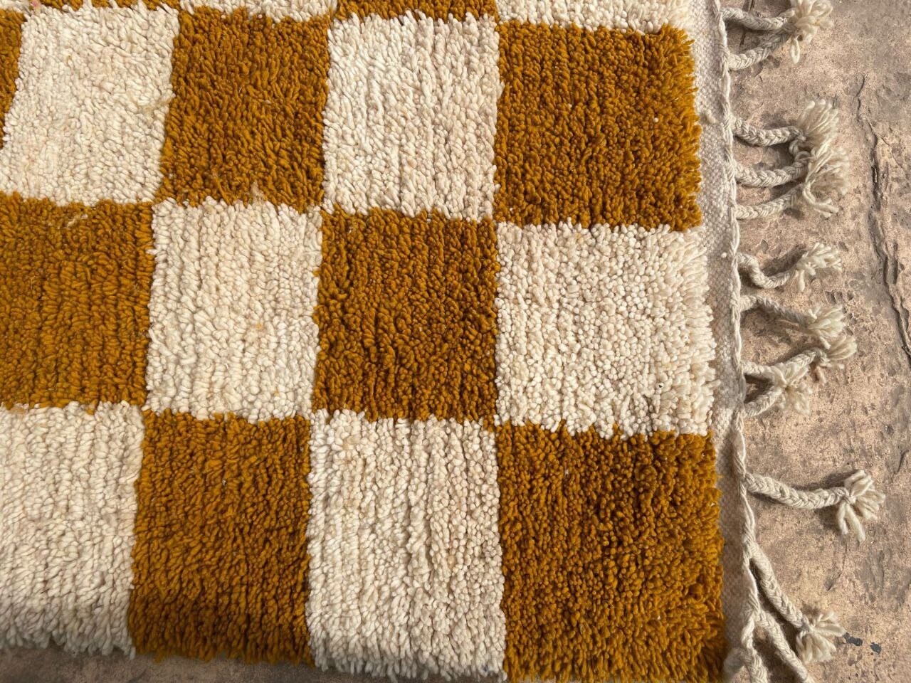 Multicolor Checkered Moroccan Rug, Hand Woven Genuine Moroccan ...