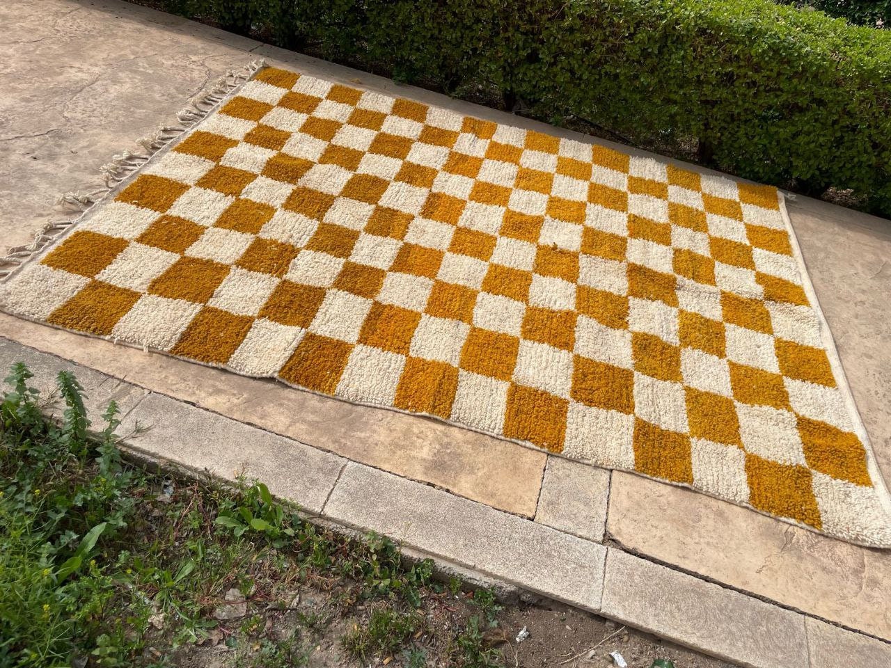 Multicolor Checkered Moroccan Rug, Hand Woven Genuine Moroccan ...