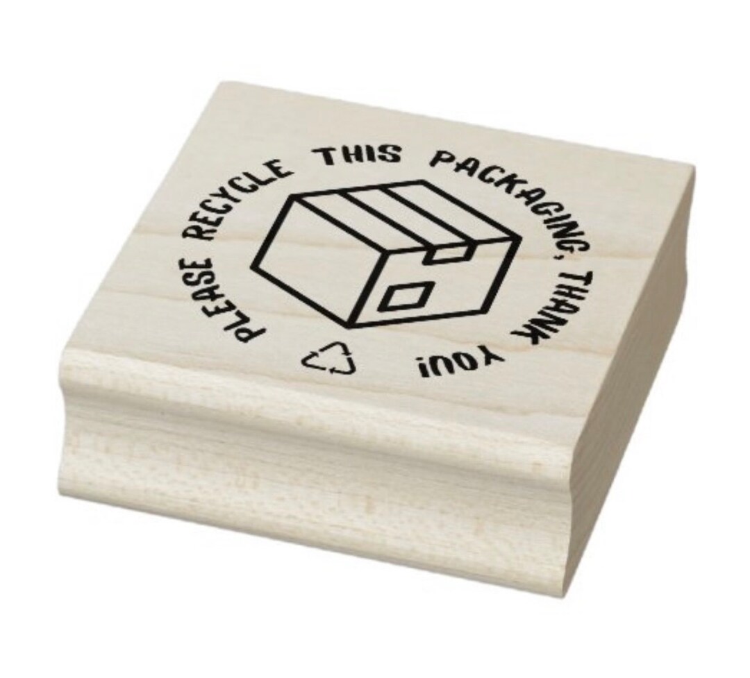 Recycle Packaging Rubber Stamp 2x2 - Etsy