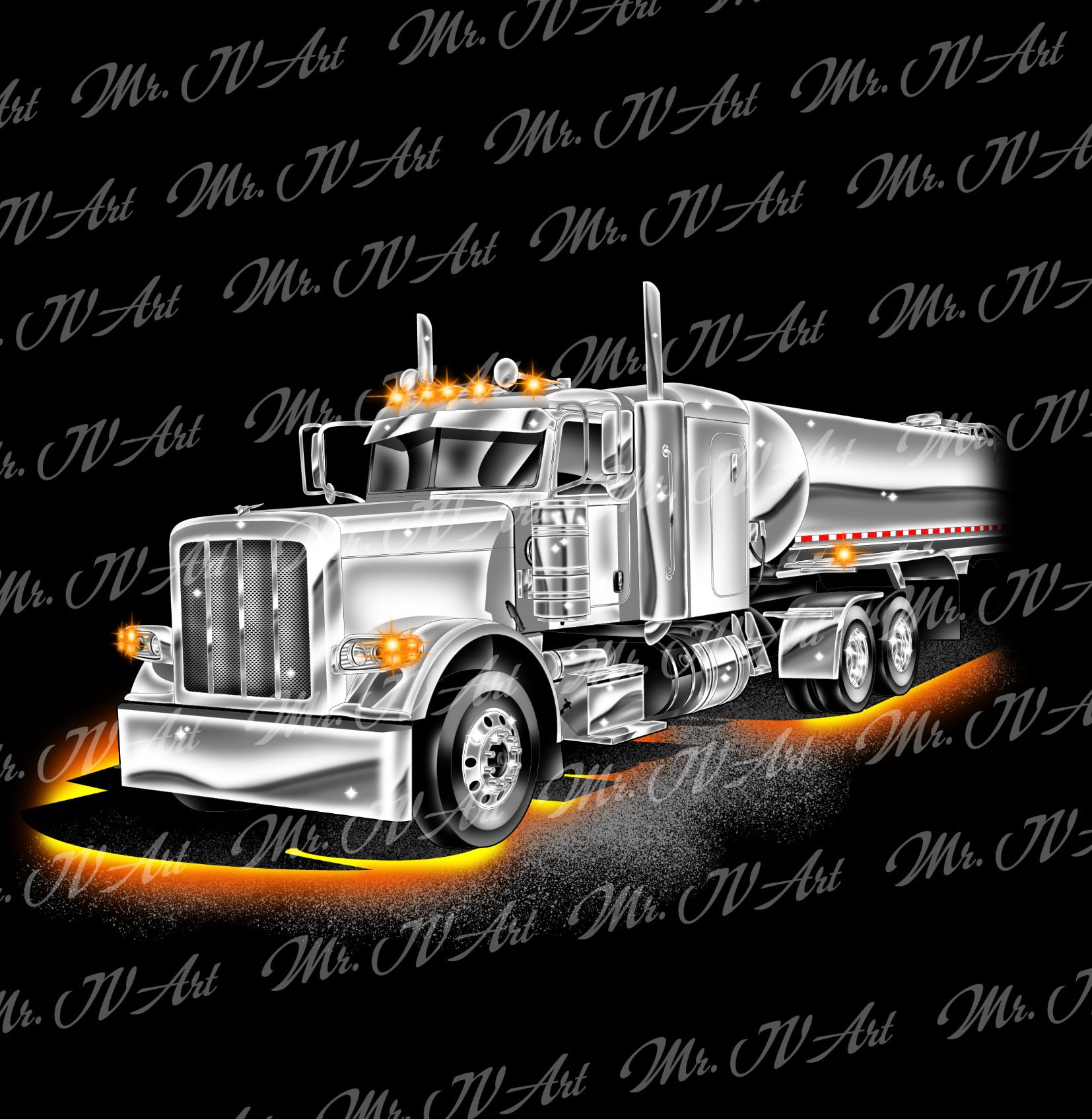 Peterbilt Truck Art Tanker - Etsy