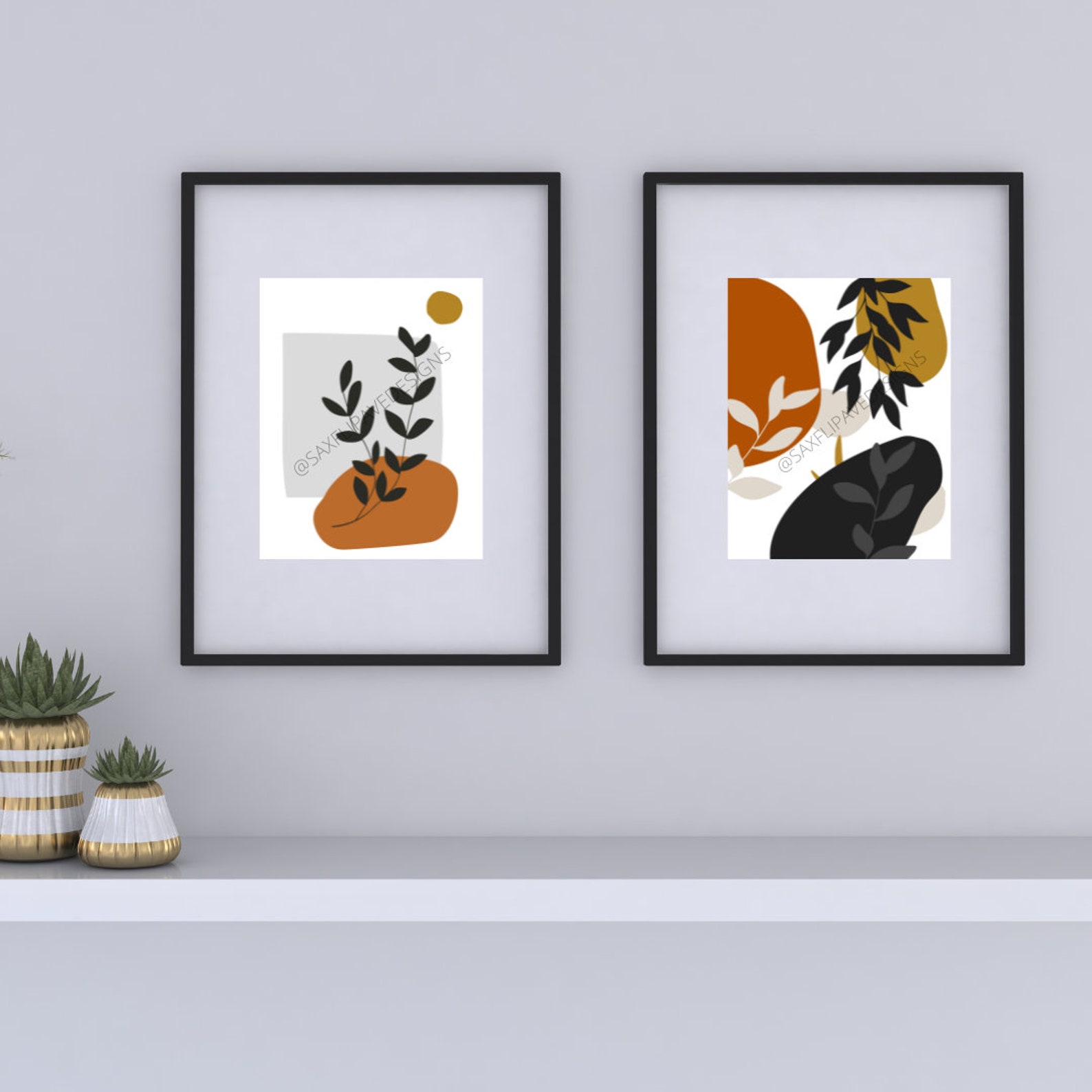 Abstract Leaf, Minimal Art, Printable Artwork, Digital Download - Etsy