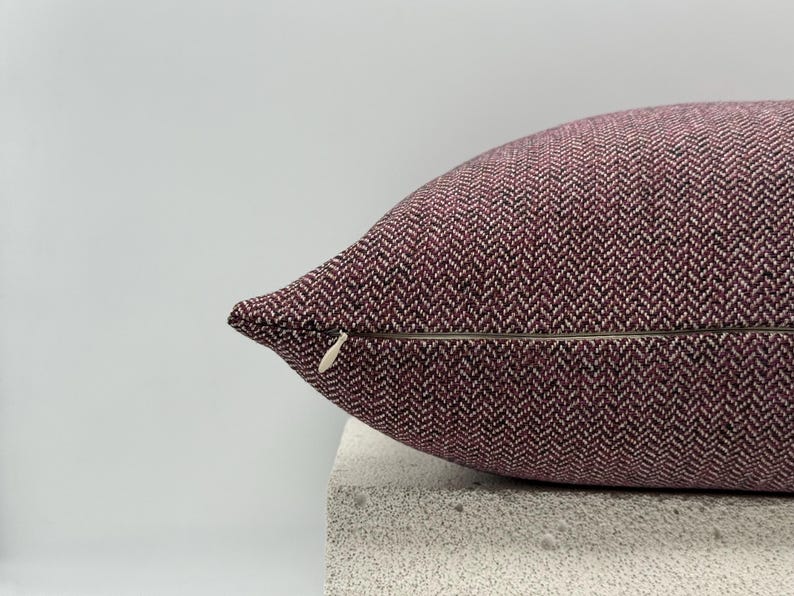Burgundy Herringbone Pattern Throw Pillowcase ,decorative Accent Pillow ...