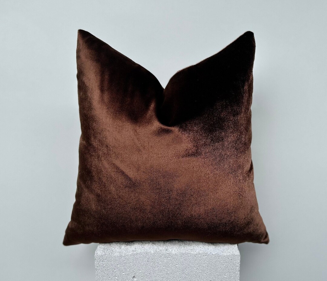 Chocolate Brown Iridescent Cushion Cover,brown Accent Pillow,solid ...