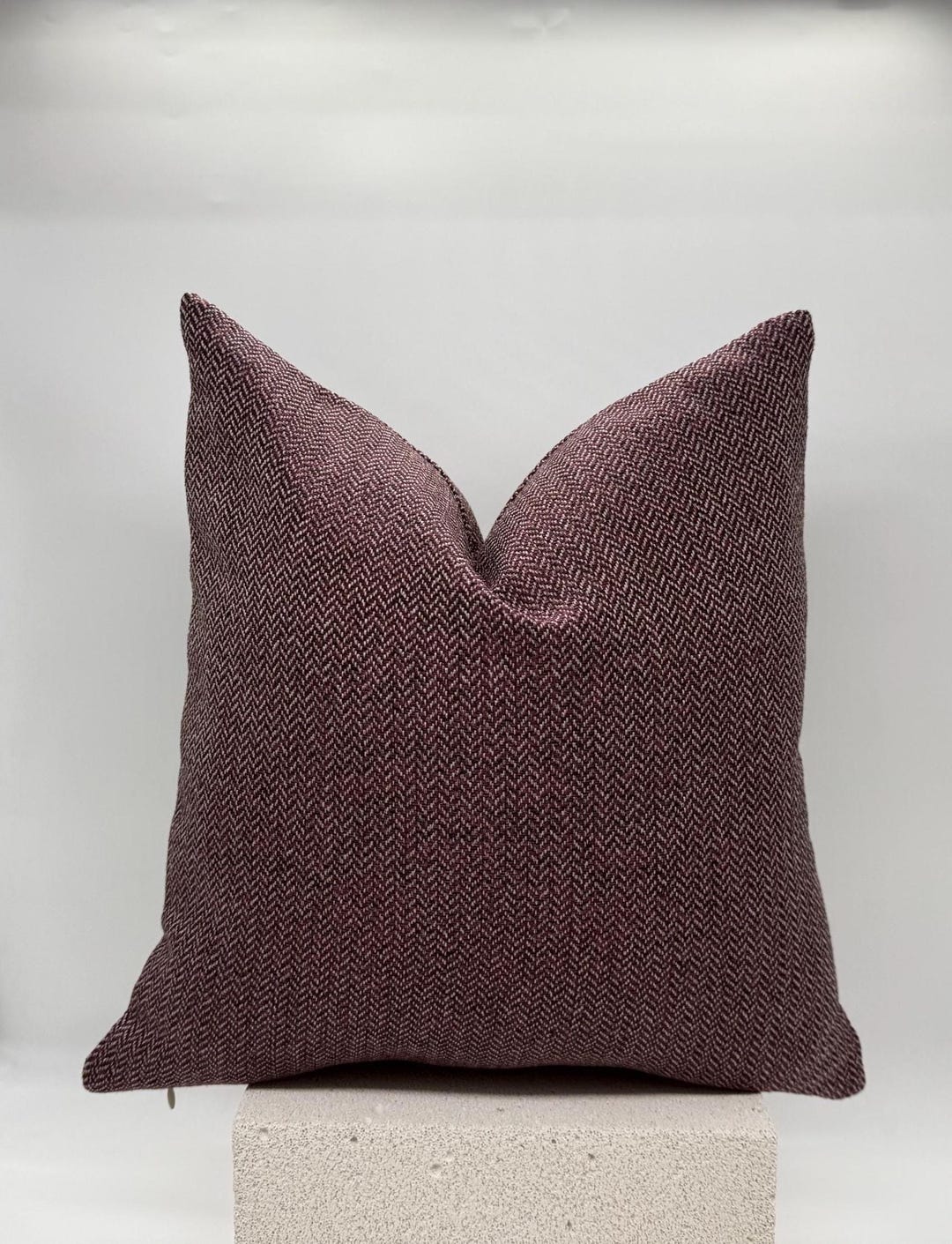 Burgundy Herringbone Pattern Throw Pillowcase ,decorative Accent Pillow ...