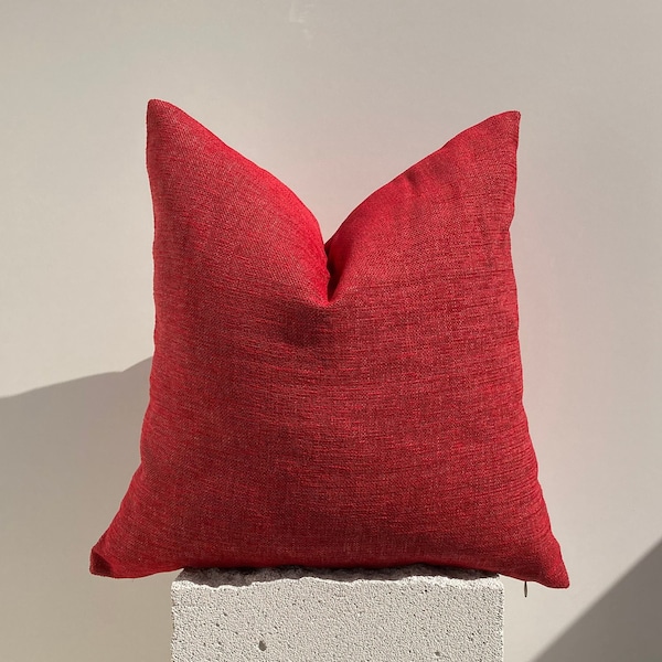 Red Throw Pillow - Etsy