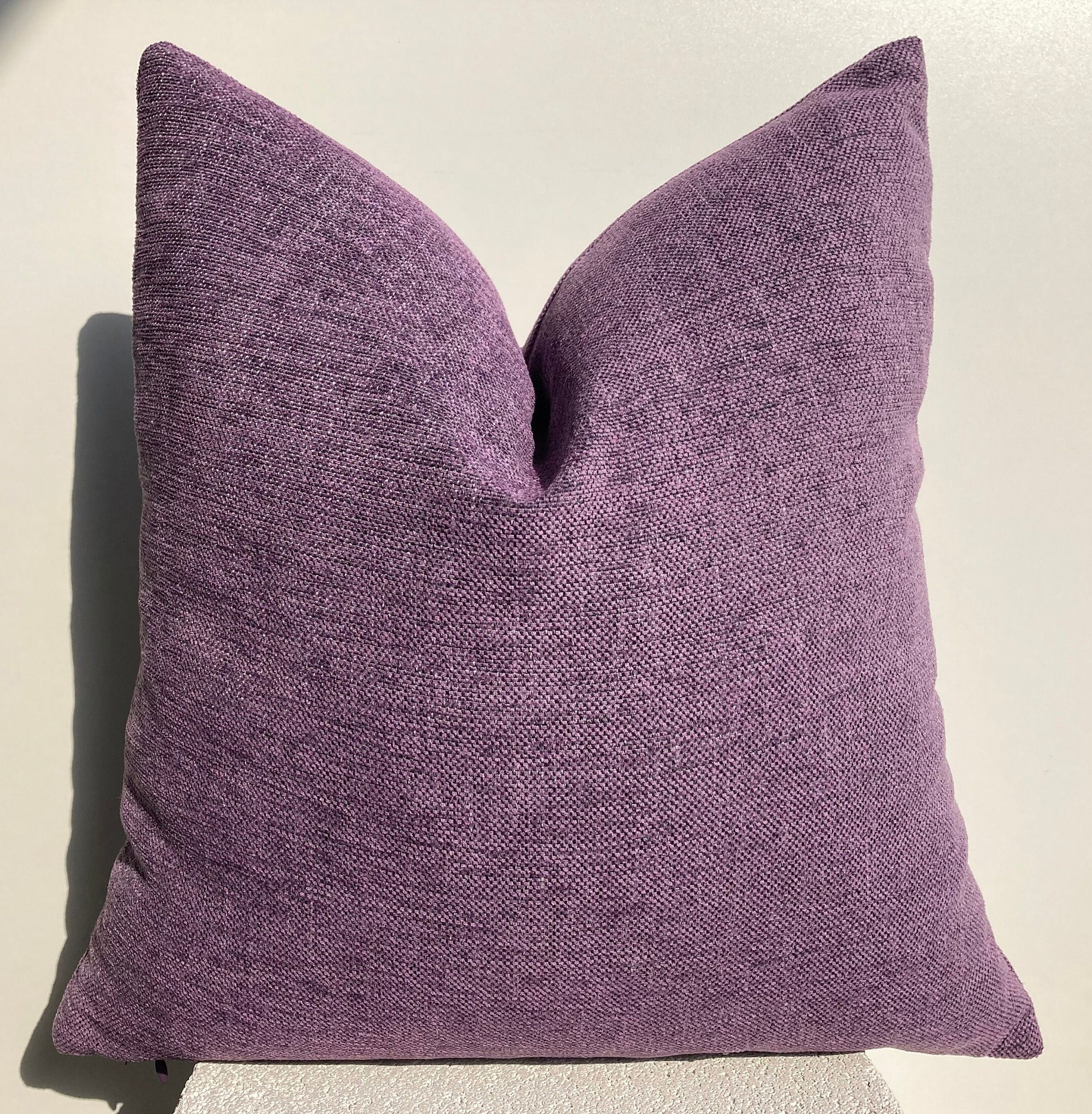 Lavender Purple Linen Pillow, Cotton Linen Soft Fabric, Linen Throw ...