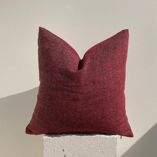 Burgundy Cushion - Etsy