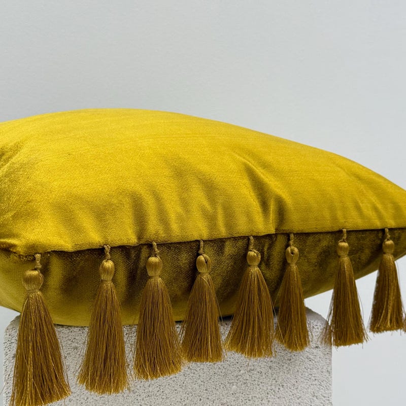 Mustard Velvet Pillow - Etsy