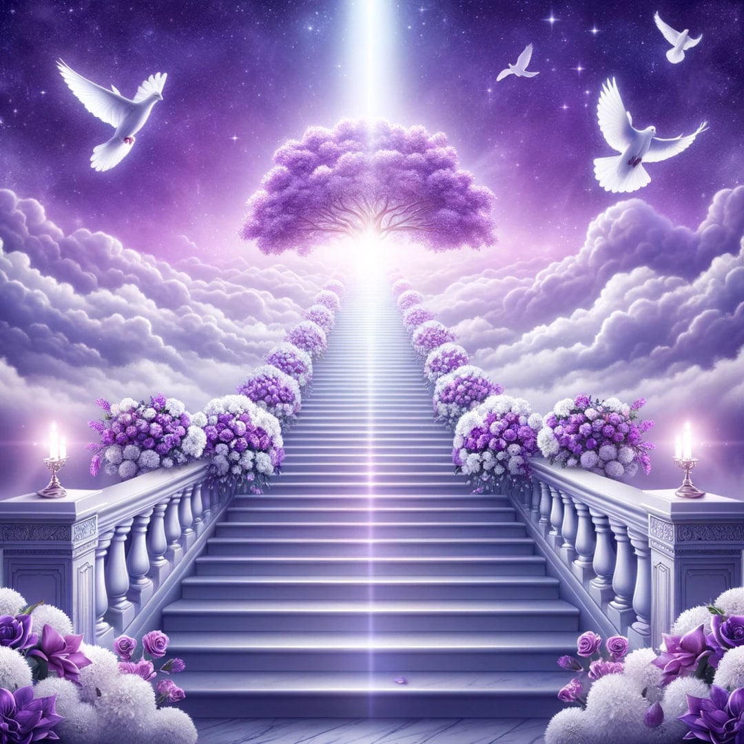 Purple Memorial Background Digital Download Memorial Design Bereavement ...