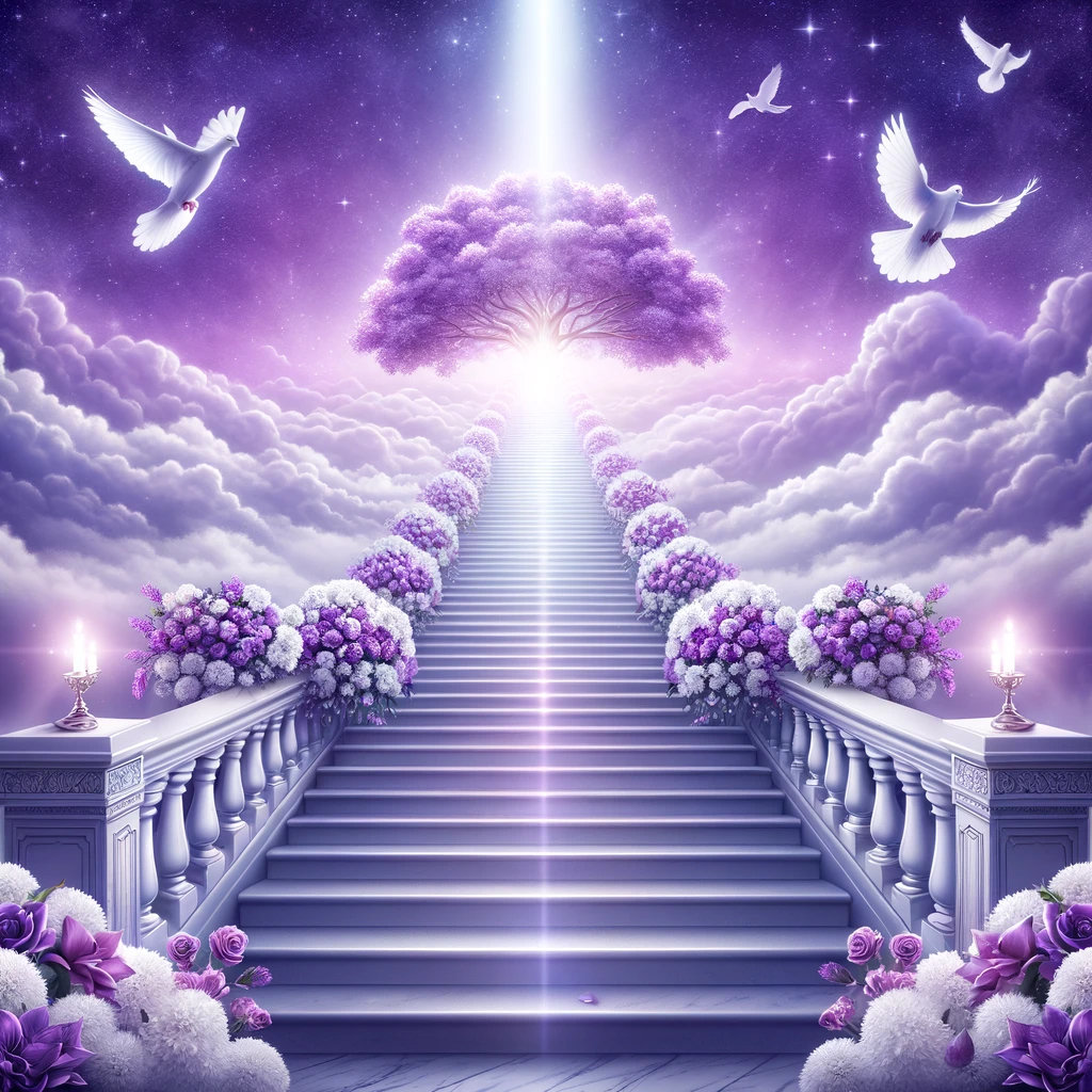 Purple Memorial Background Digital Download Memorial Design Bereavement ...