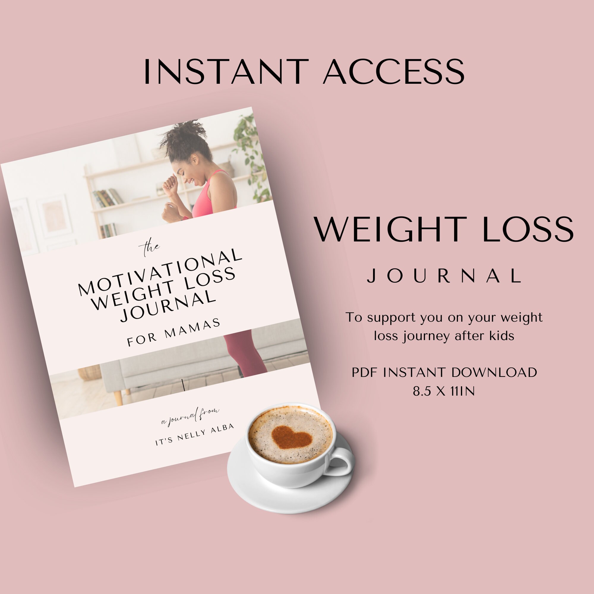 Weight Loss Journal for Moms, Busy Mom Fitness Planner, Instant ...