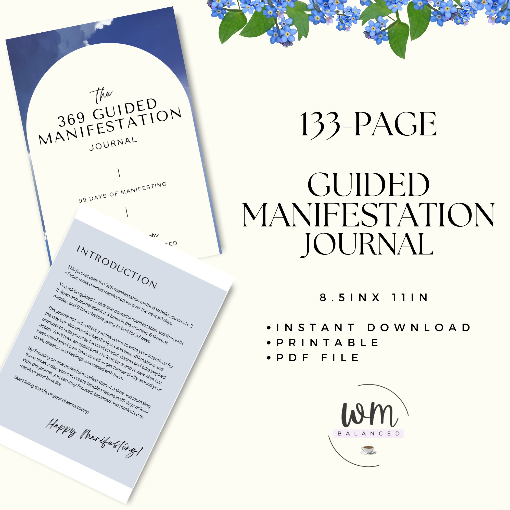 Guided Manifestation Journal, 369 Manifestation Technique, Printable ...
