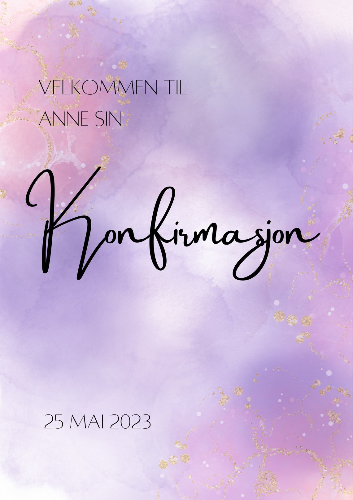 Konfirmasjon Velkomstskilt Rediger Canva Mal Print Selv Fest Skilt - Etsy