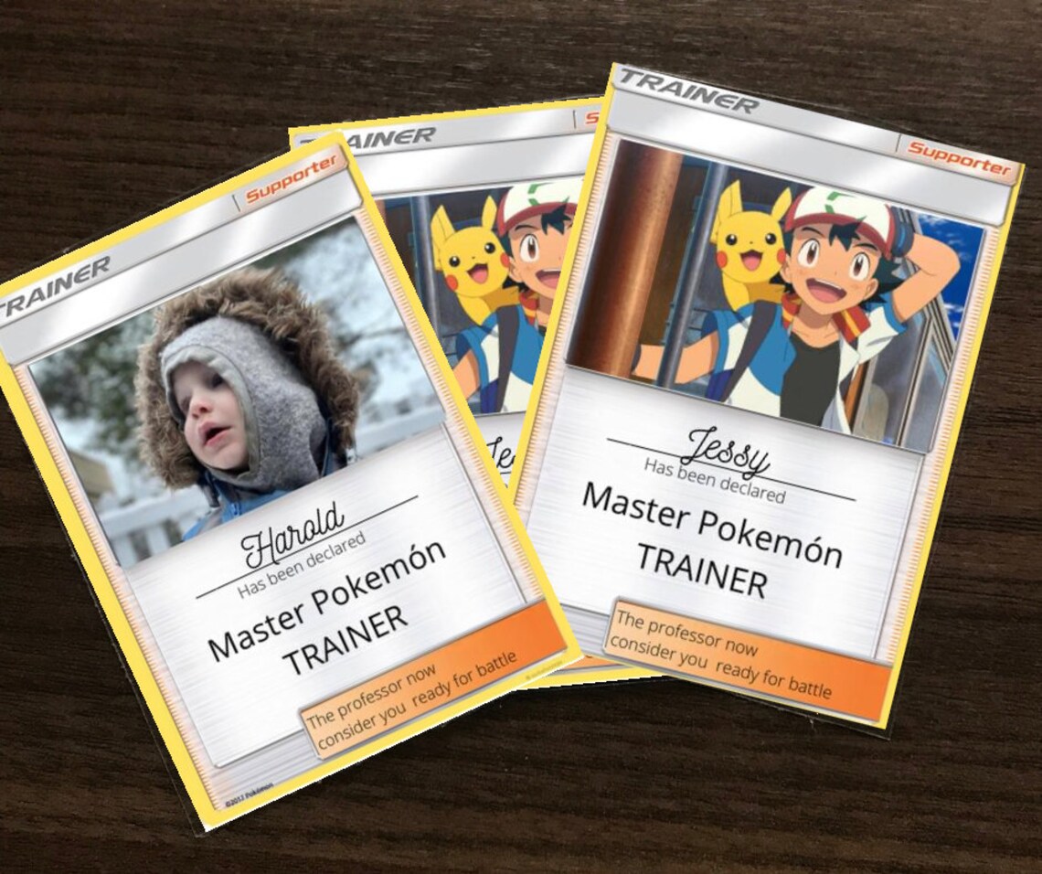 Pokémon Certificate Master Trainer Pokémon Download - Etsy