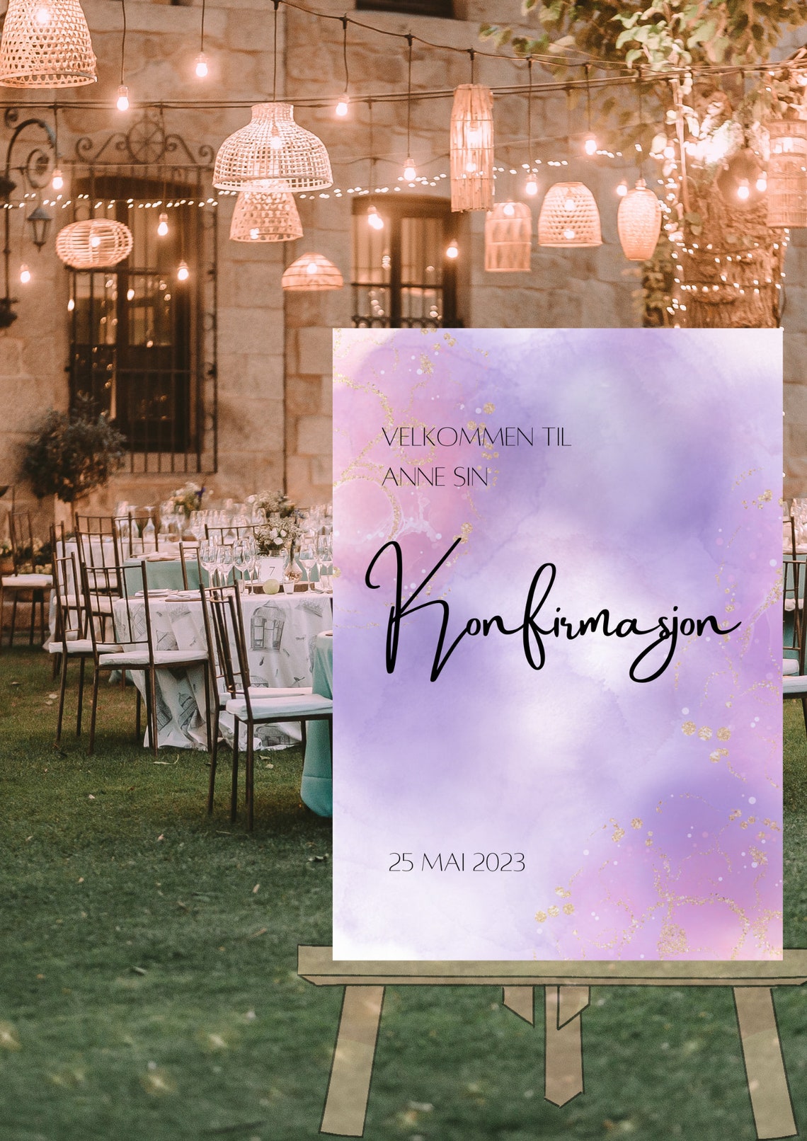 Konfirmasjon Velkomstskilt Rediger Canva Mal Print Selv Fest Skilt - Etsy