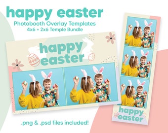 4x6 Easter Photo Booth Template Overlay Frame - Etsy
