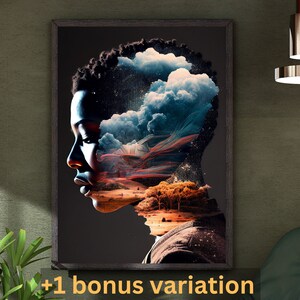 Double Exposure, Sky, Afrocentric, Africans American, Afrocentric Art ...