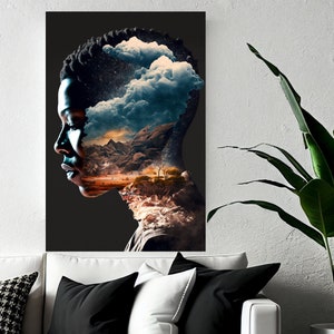 Double Exposure, Sky, Afrocentric, Africans American, Afrocentric Art ...