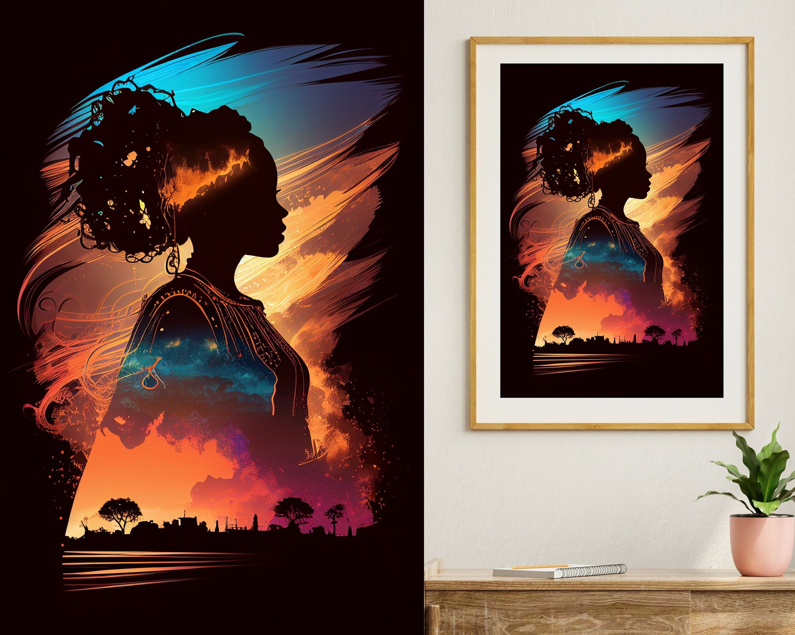 Afrofuturism Afrocentric Africans American Afrocentric Art - Etsy