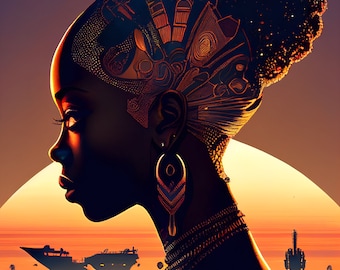 Afrocentric, Floral, Africans American, Afrocentric Art, African ...