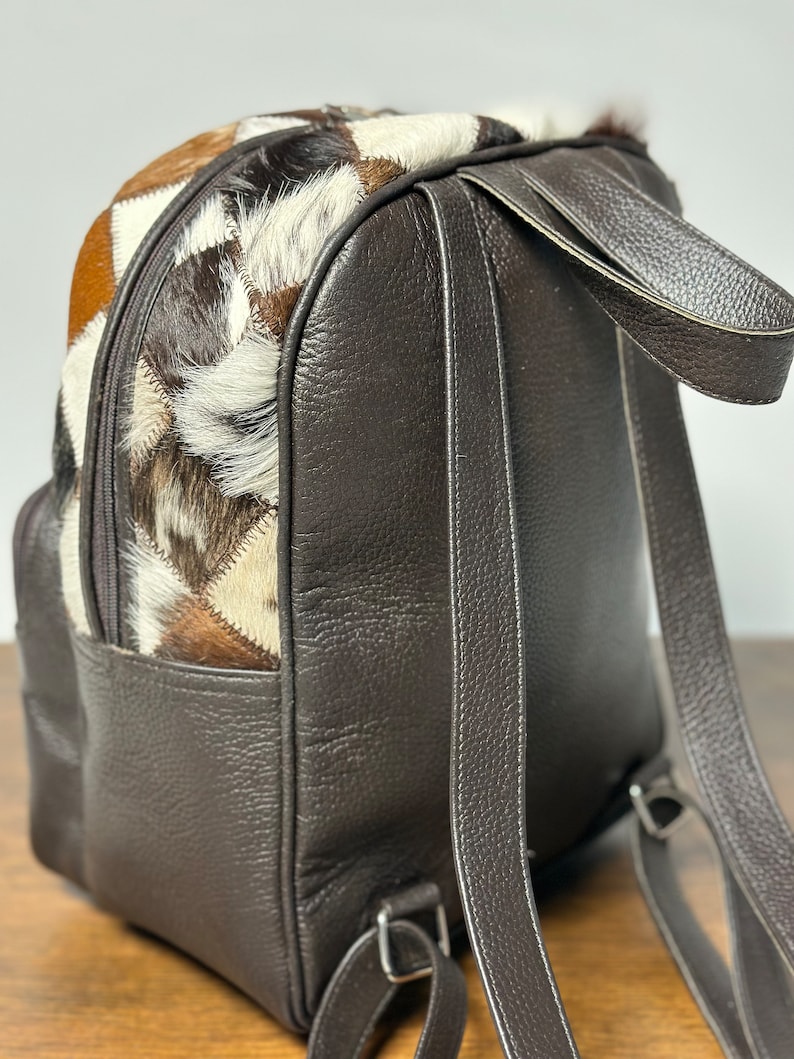 Cowhide Leather Backpack Purse: Western Style, Customizable - Etsy