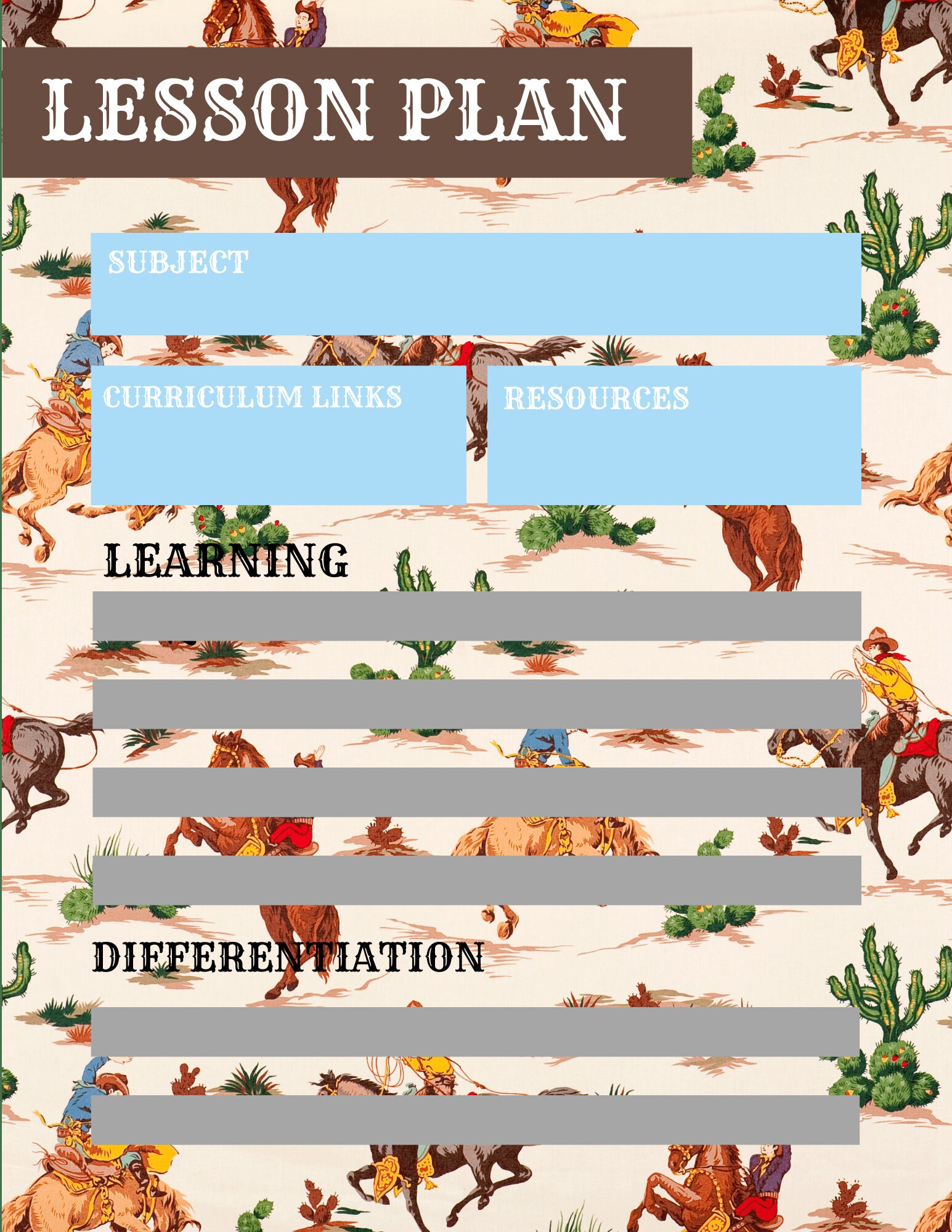 2024 Western Inspo Teacher Planner - Etsy