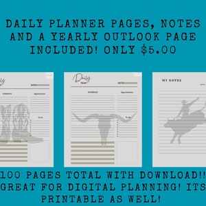 Modern Western Digital Daily Planner - Etsy