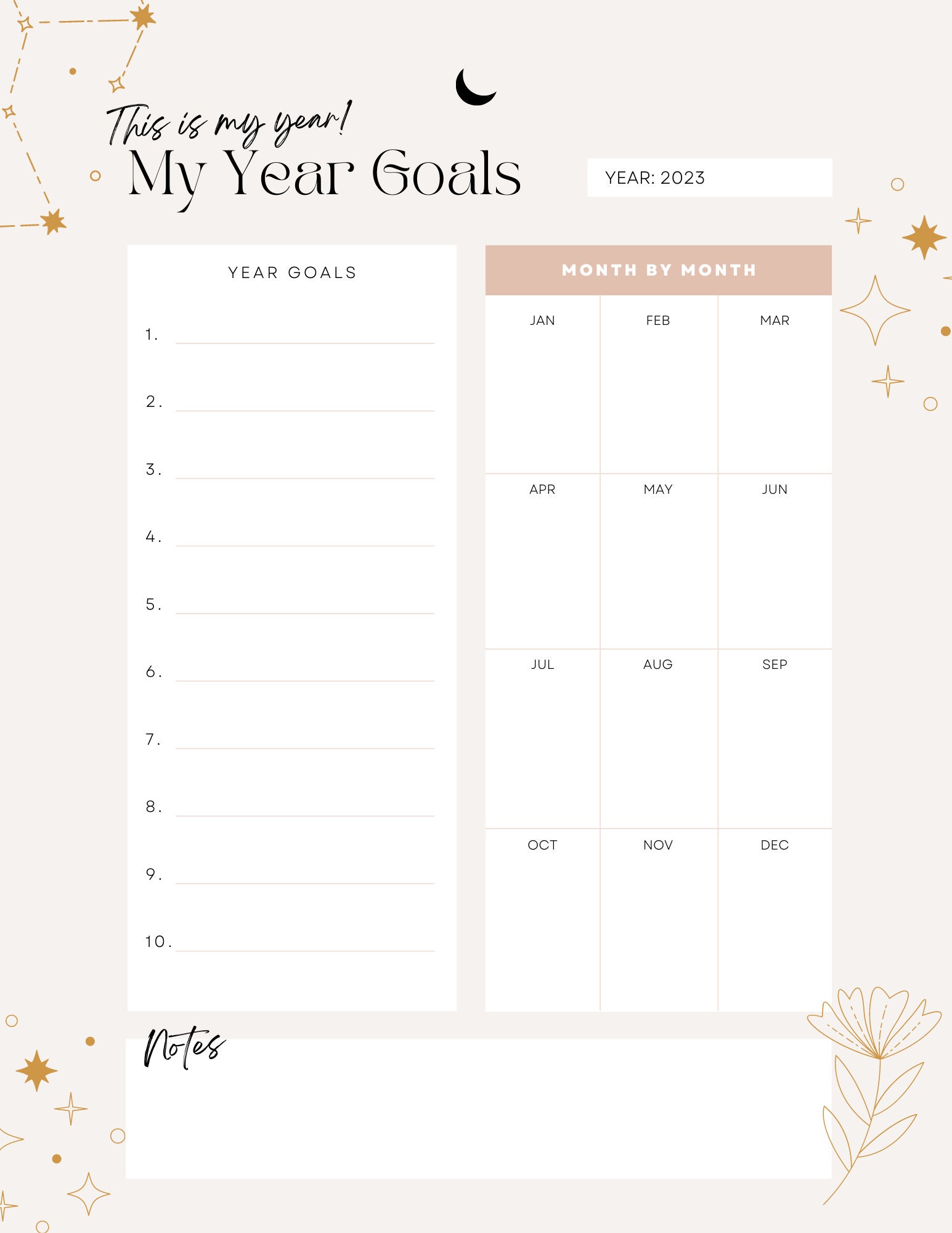 2023 Celestial Planner Digital Download - Etsy