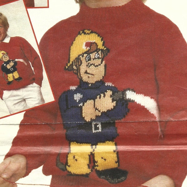 Fireman Sam Knitting Pattern - Etsy