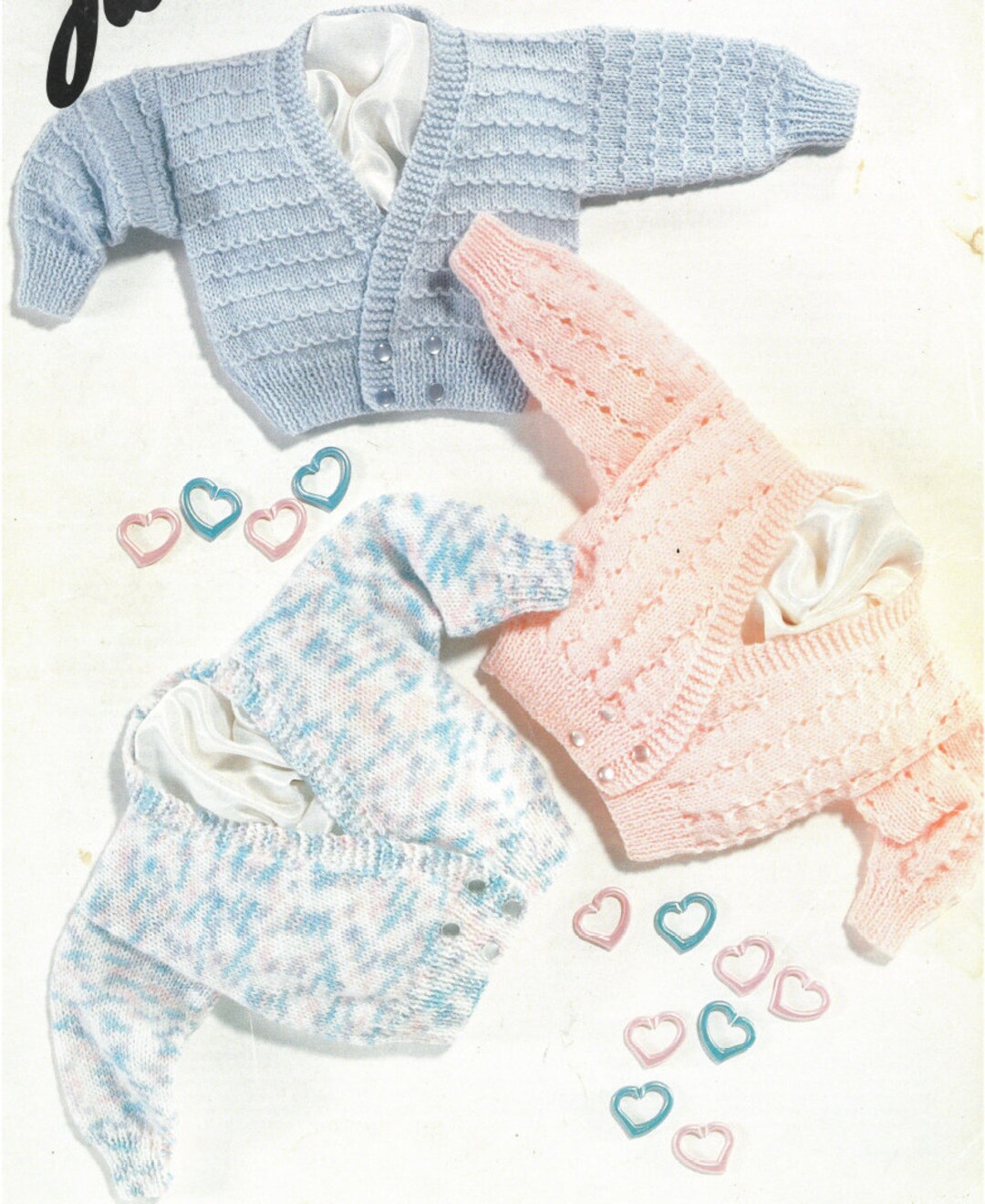 PDF Knitting Pattern DK / 4 Ply / Premature Baby / Baby Cross Over ...
