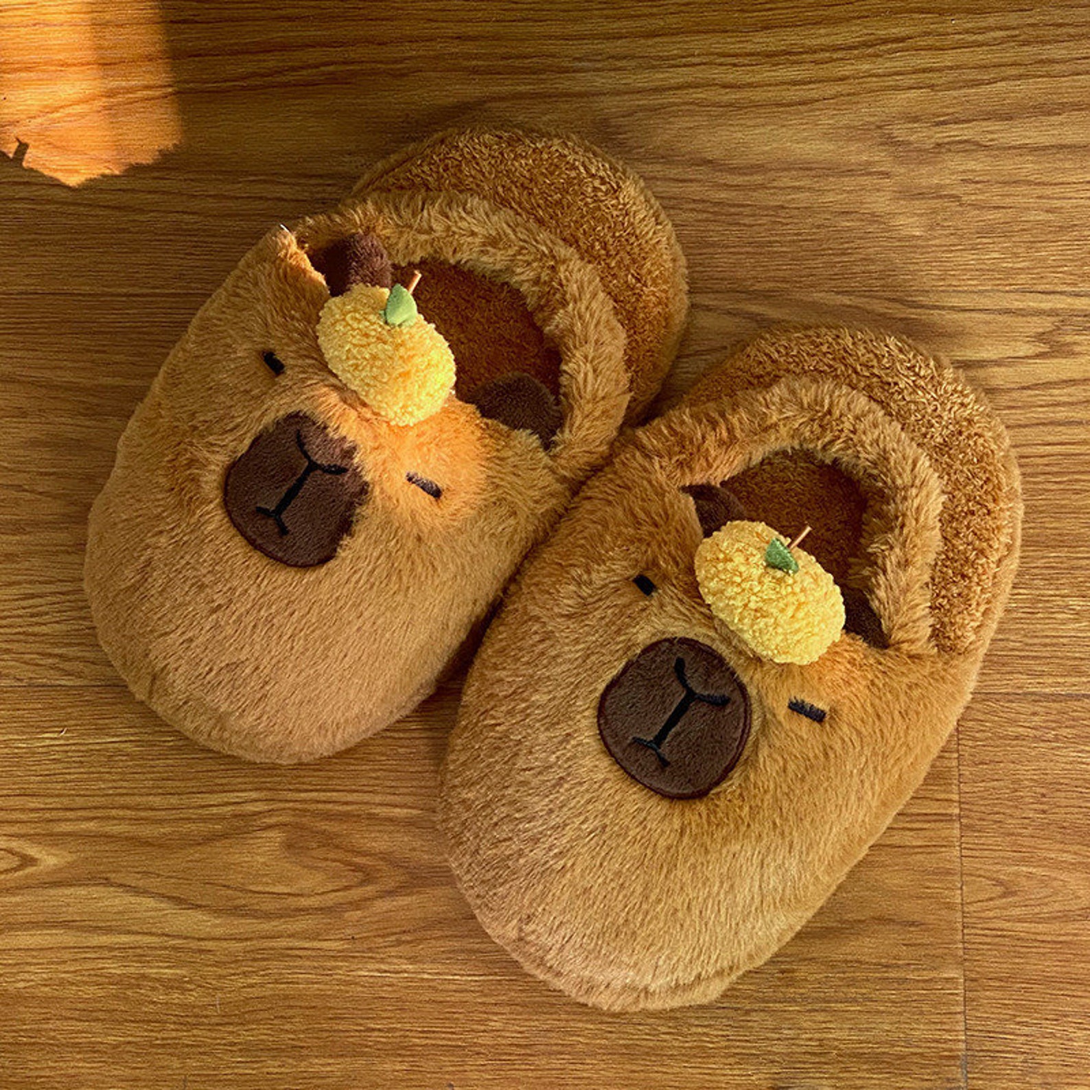 Cute Capybara Plush Slippers Cozy Capybara House-shoes - Etsy
