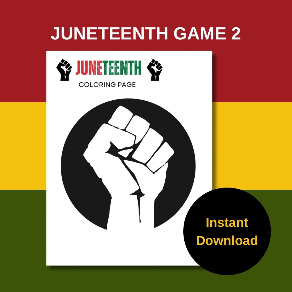 Juneteenth Printable Games, Word Search, Coloring Page, and More - Etsy