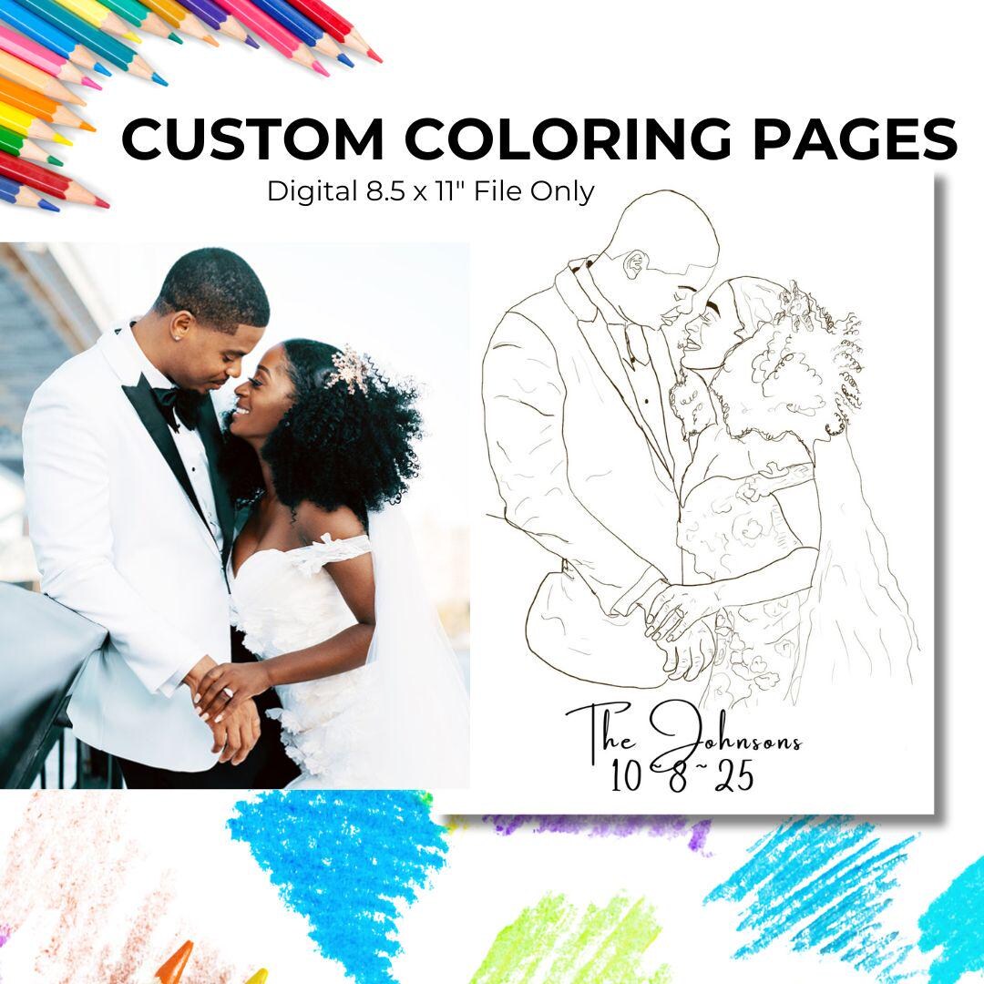 Custom Coloring Pages Digital File Personalized Pet Gifts Printable ...