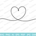 Continuous One Line Drawing Heart, Heart Made of a Line, Heart Line ...