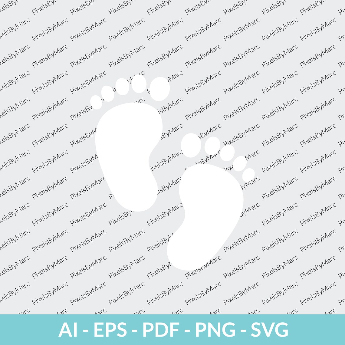 Baby Footprint, Baby Feet SVG Instant Download, SVG, PNG, Eps, Dxf ...