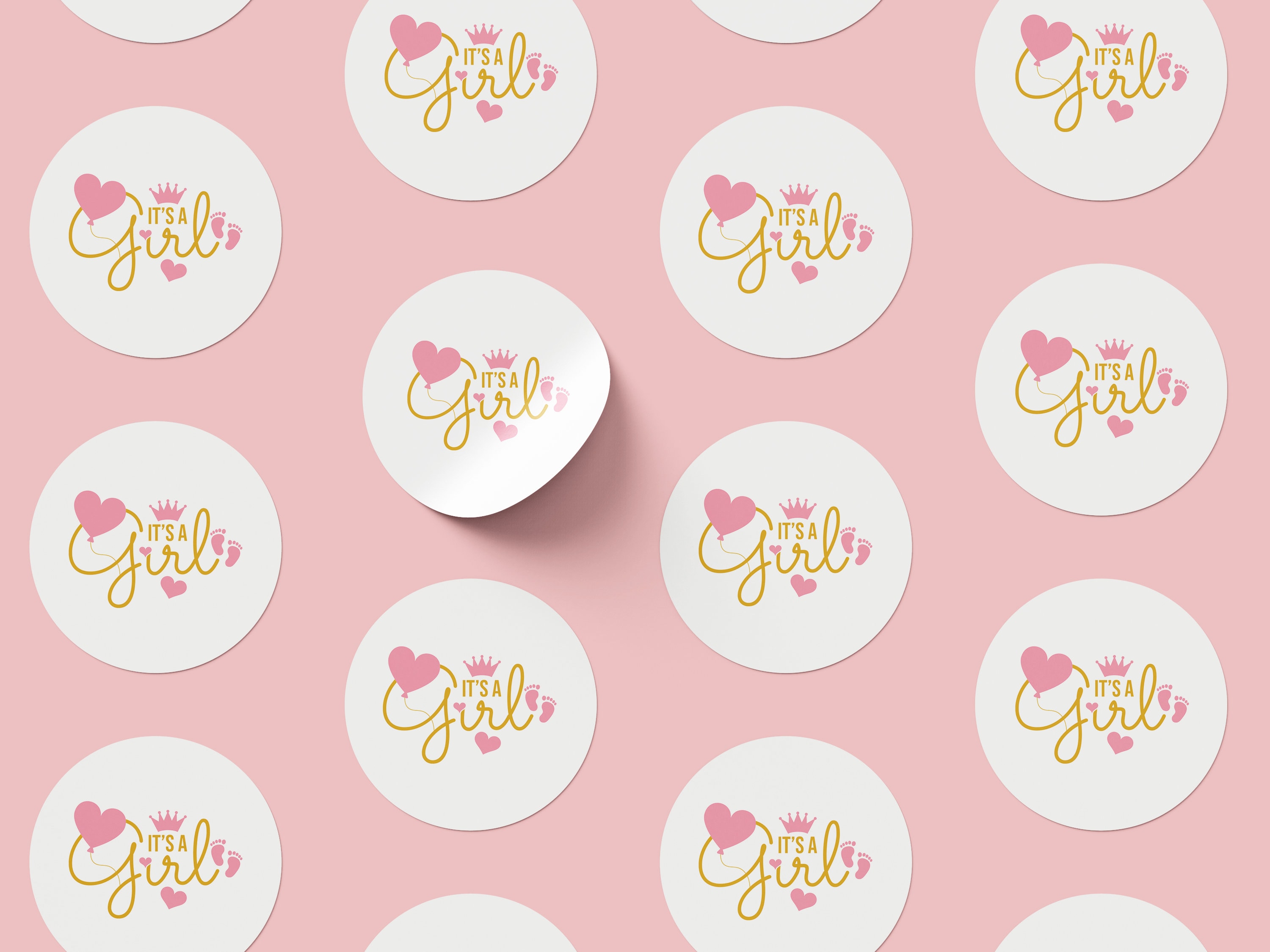 It's a Girl Digital Download, Baby Girl Announcement, Girl Baby Shower ...