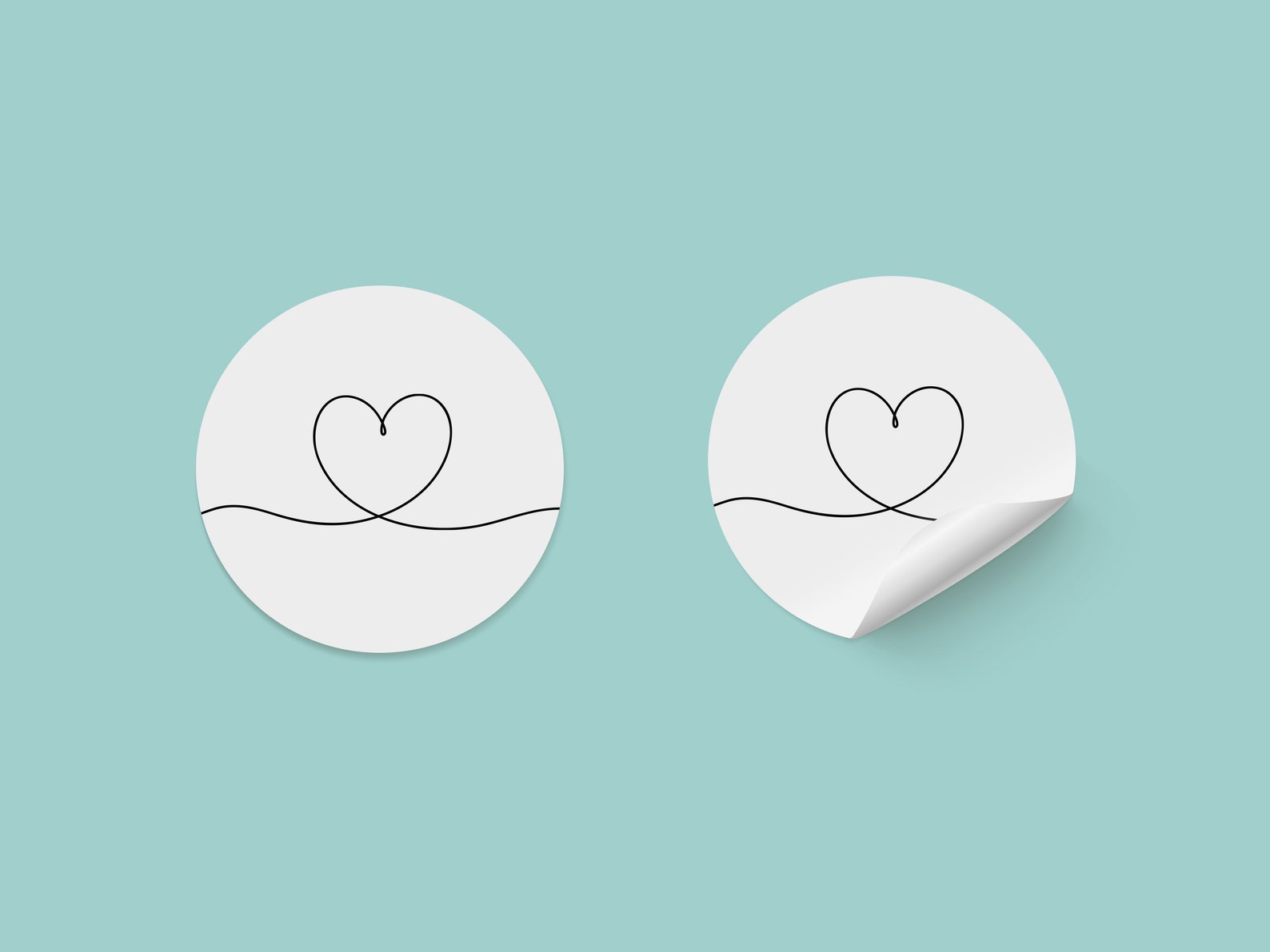 Continuous One Line Drawing Heart, Heart Made of a Line, Heart Line ...
