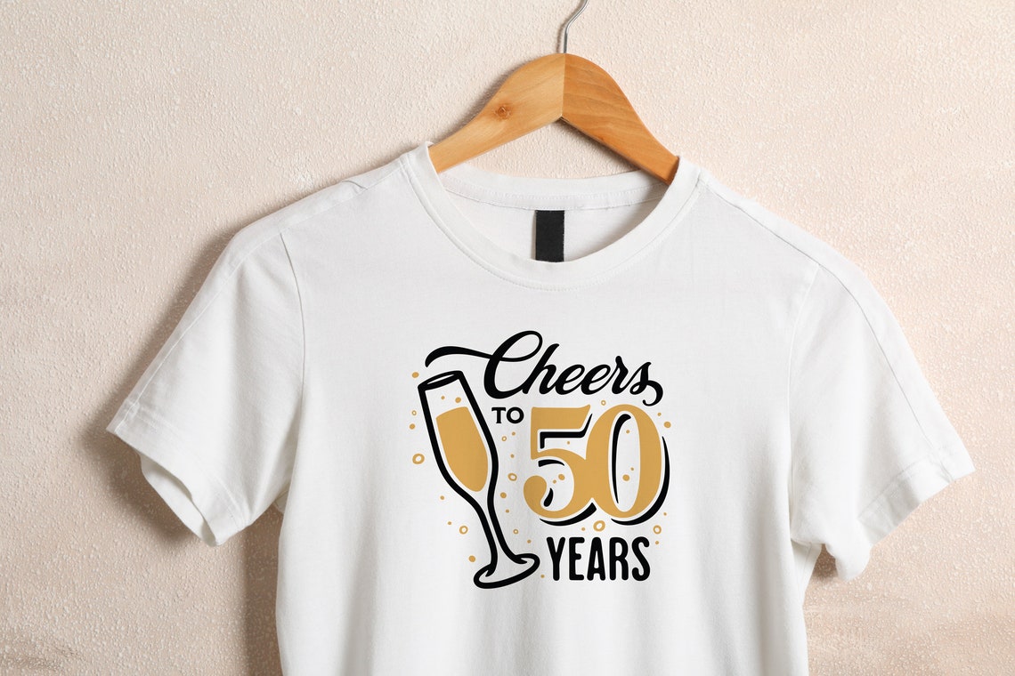 Cheers to 50 Years Digital Download, 50th Anniversary, 50th Birthday ...