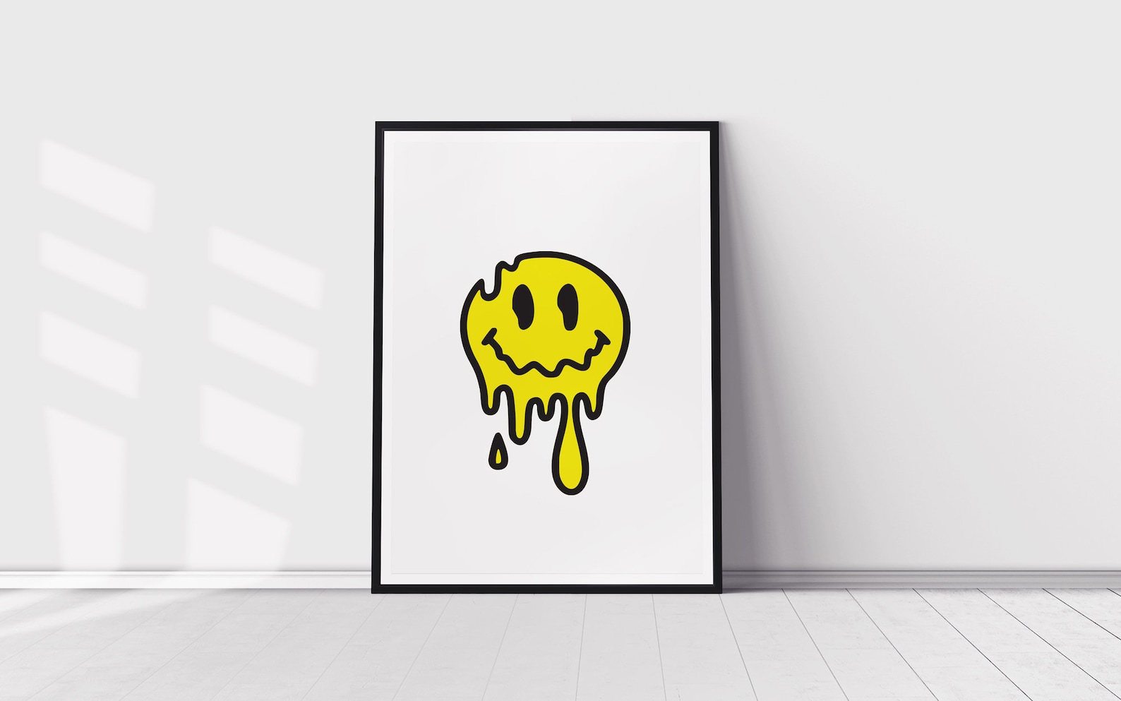 Set of 3 Melting Smiley, Set of Dripping Smiley Faces, Retro Style ...