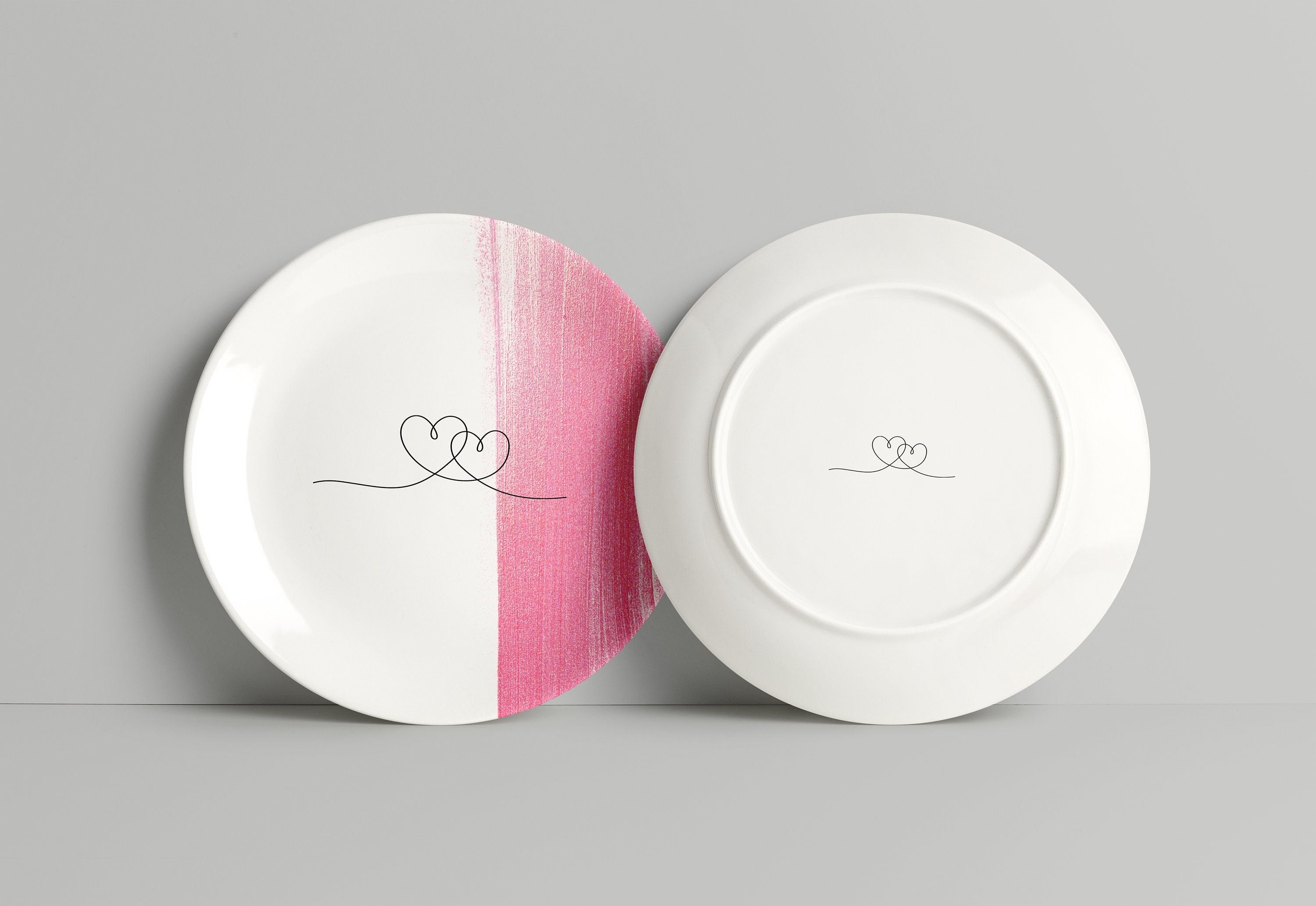 Continuous One Line Drawing With Two Hearts, Hearts Made With a Line ...