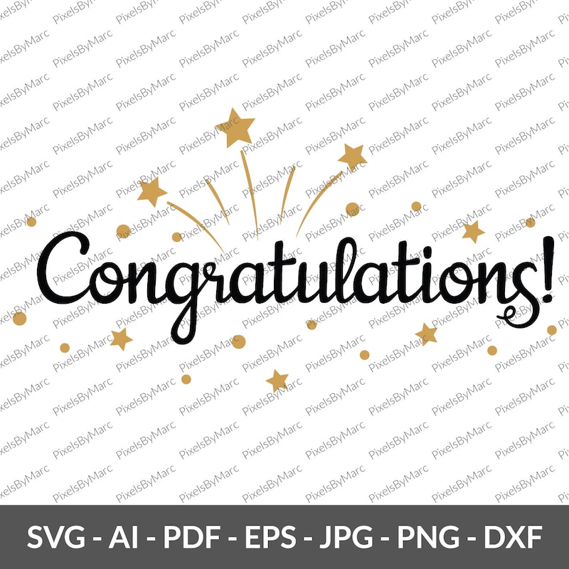 Congratulations Svg - Etsy